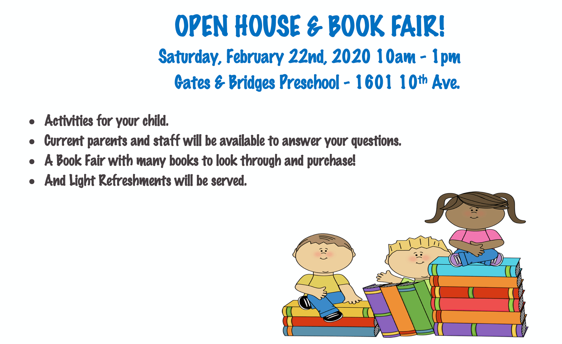 All Events | Gates and Bridges Preschool
